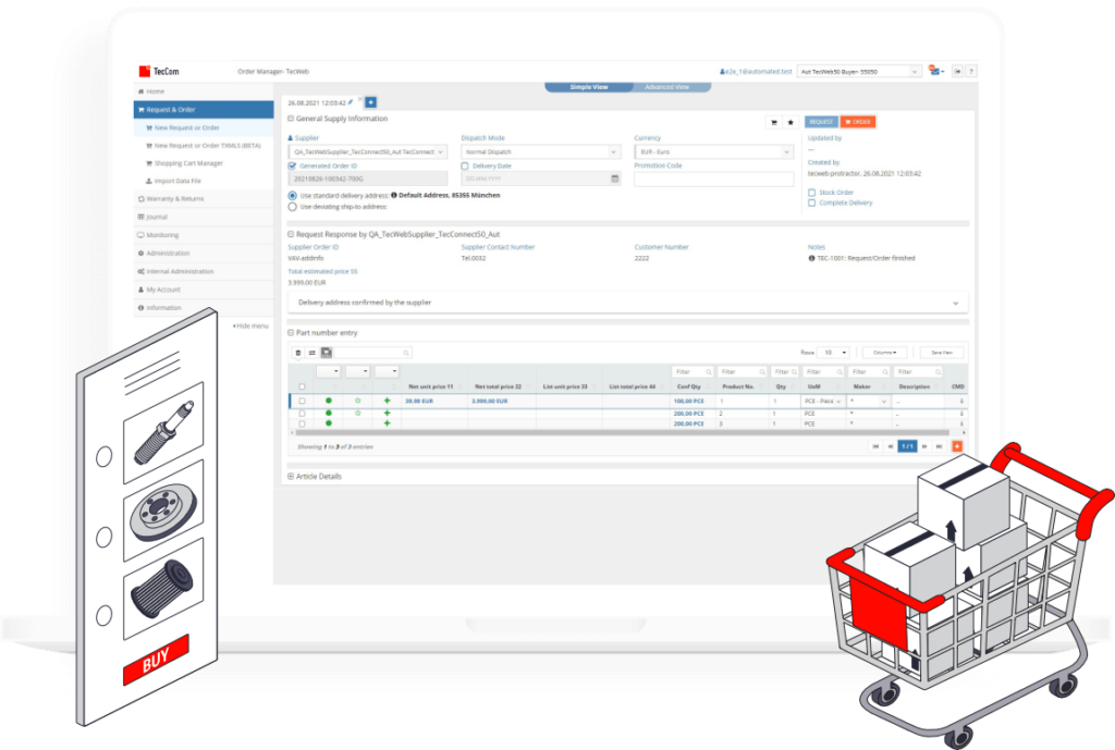 TecCom Order Manager - JNPSoft OptiCat